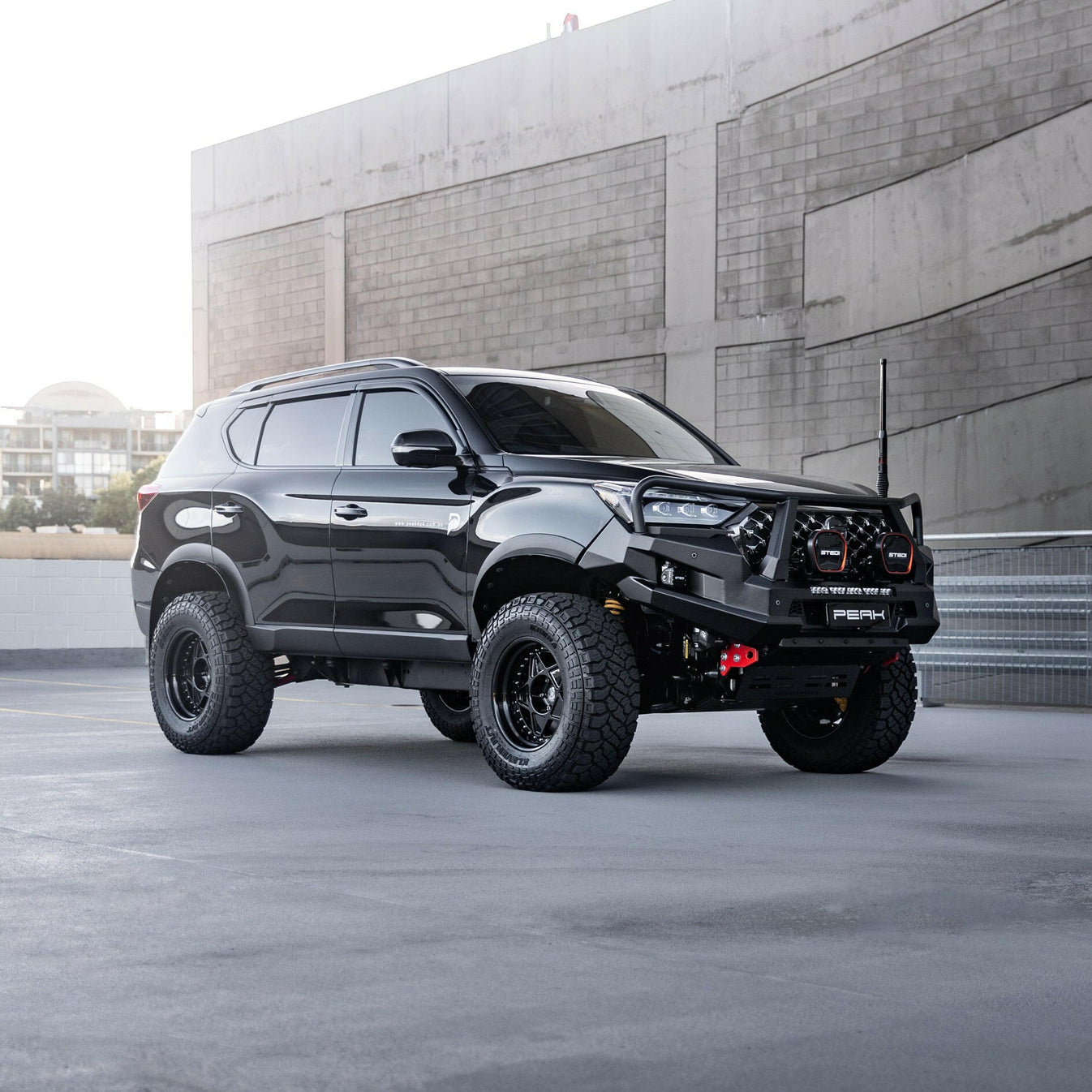 PEAK R1 NightHawk Steel Bull Bar For KGM SsangYong Rexton (Triple Loop ...