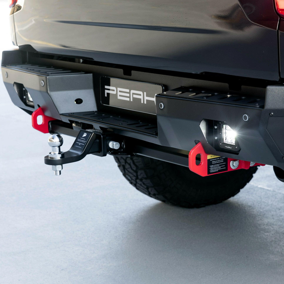 PEAK Nighthawk Steel Rear Bumper with 3500kg TowBar & Recovery Points ...