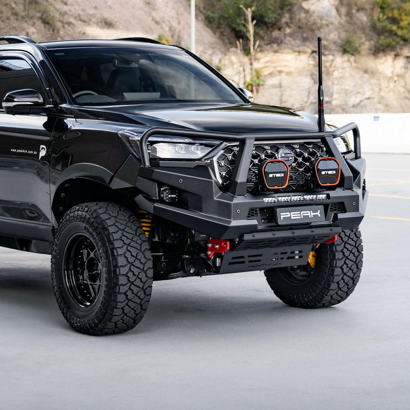 PEAK R1 NightHawk Steel Bull Bar For KGM SsangYong Rexton (Triple Loop ...